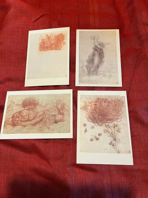 LEONARDO DA VINCI Postcard Set 4 Renaissance Art Italy Used ss6 $52.71 ...