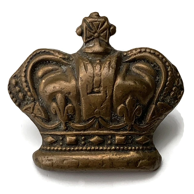 ORIGINAL VICTORIAN OFFICERS Insignia Queen Victoria Crown Pip Rank of ...