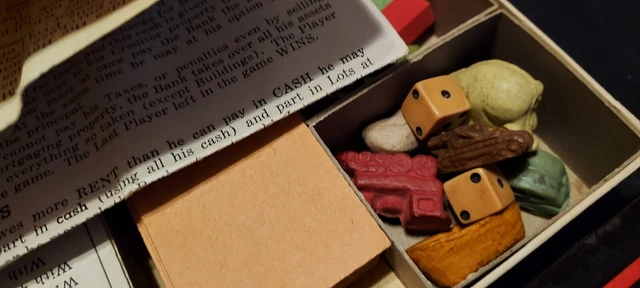 MONOPOLY WWII RATION Composite Tokens Tank 1940 Old Vintage Parker ...