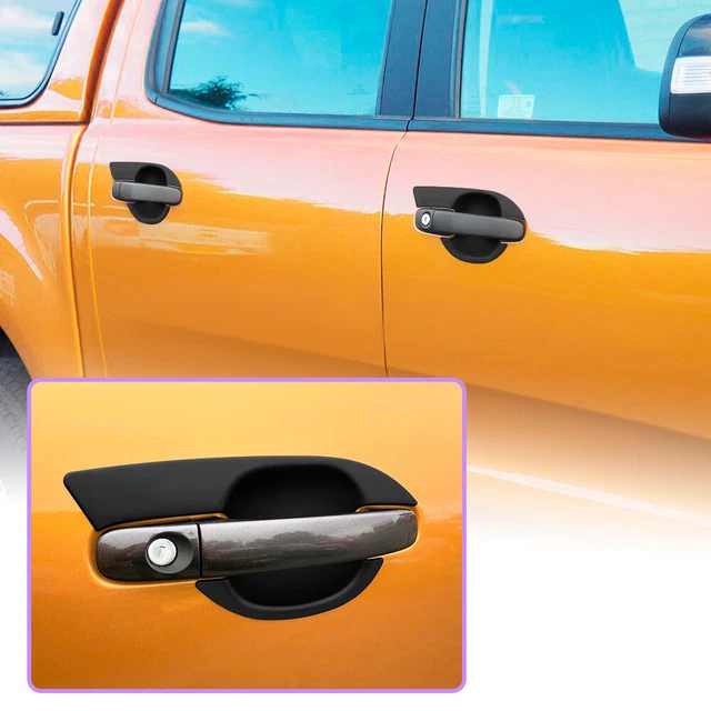 FOR FORD RANGER 2012-2022 Door Handle Inserts Cup Guard Wildtrak T6 ...