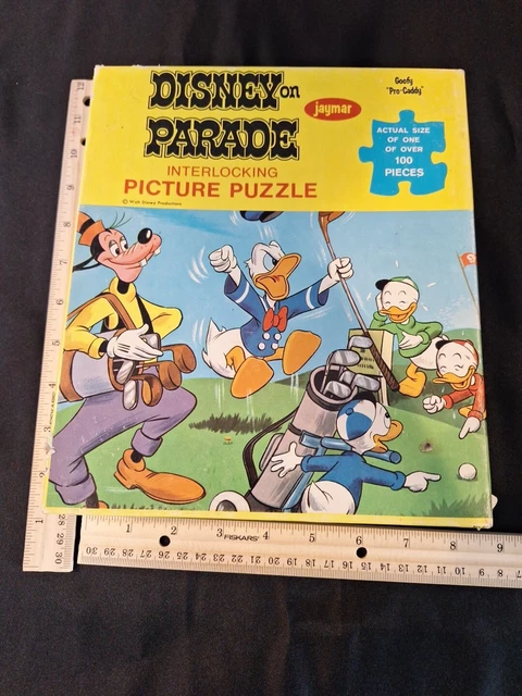 VINTAGE DISNEY ON Parade Goofy “Pro-Caddy” 100 Piece Jigsaw Puzzle $9. ...