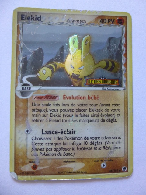 CARTE POKEMON ELEKID 48/101 Holo Reverse Ile des dragons Bloc EX EUR 3 ...