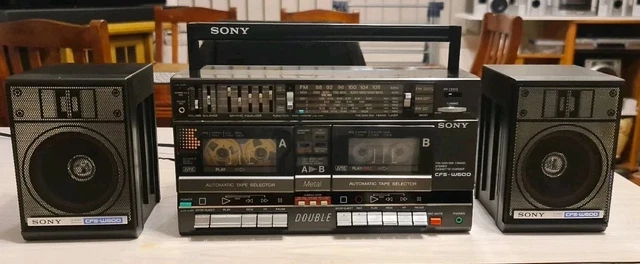 VINTAGE SONY CFS Boombox/Double Cassette Deck/Made In Japan/Fm/Aux ...