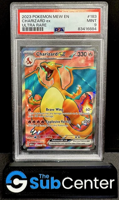POKEMON 2023 CHARIZARD ex Full Art Ultra Rare 183/165 Anglais 151 PSA 9 ...