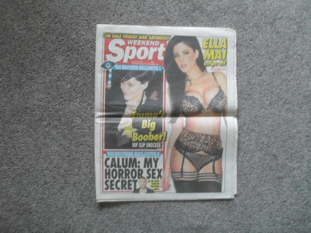 VINTAGE WEEKEND SPORT NEWSPAPER JAN 9th 2015 ELLA MAI CENTRESPREAD £4.99 - PicClick UK
