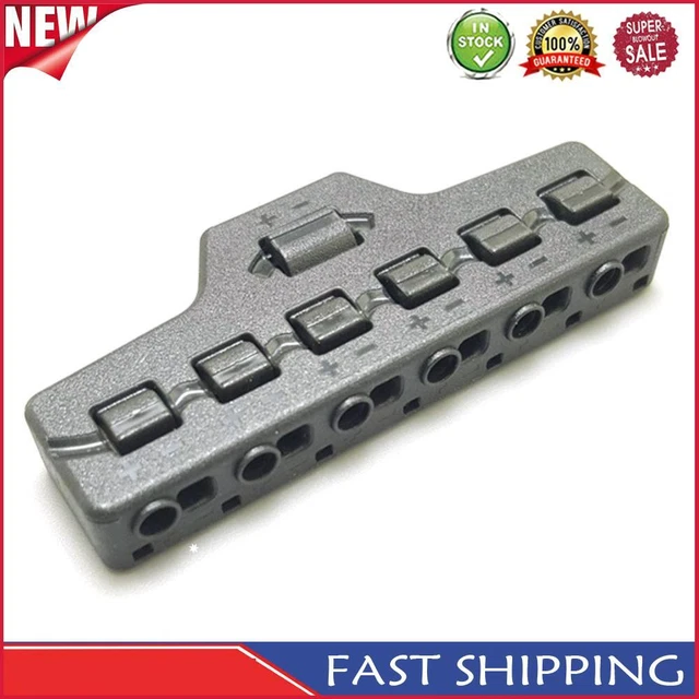6 PORTS WIRE Connector Distribution LED Terminal Block Cable Splitter ...