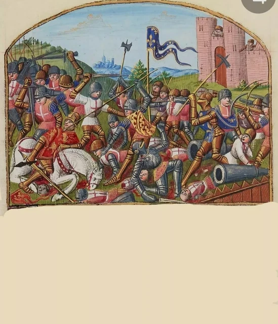 LA MORT DE Talbot à la bataille de Castillon Bannière Style Médiéval ...