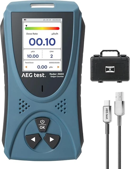 GEIGER COUNTER AEGTEST Radar-5633 Portable Nuclear Radiation Detector ...