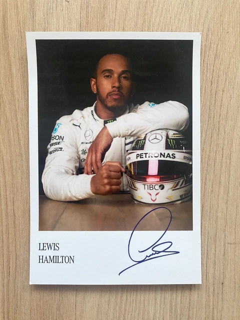 LEWIS HAMILTON 44 Autogrammkarte original !!! Mercedes / AMG / Formel 1 ...
