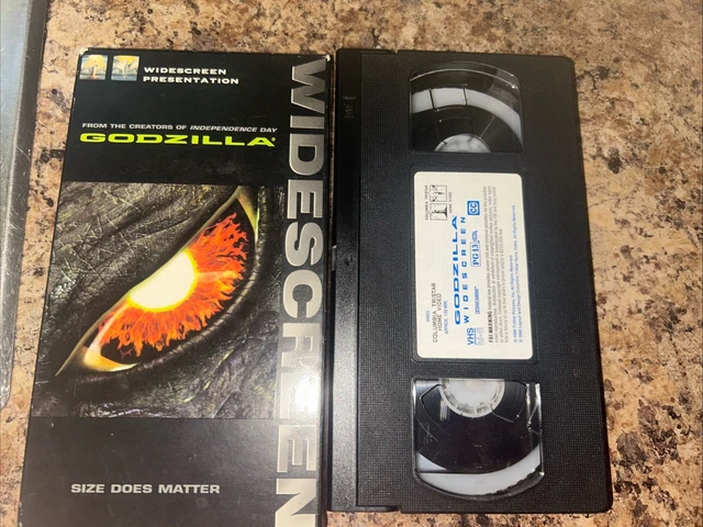 GODZILLA (VHS, 1998) Widescreen, Sci-Fi, Action, TESTED, SHIPS FREE £8. ...
