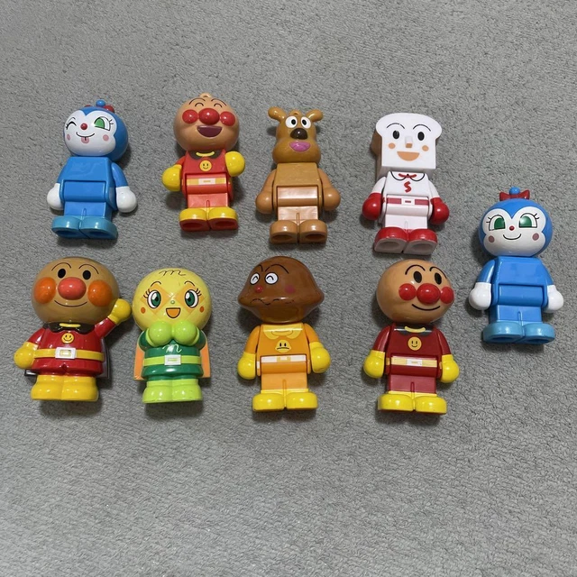 ANPANMAN FIGURE BLOCK Melonpanna Shokupanman Cheese Kokinchan Curry ...