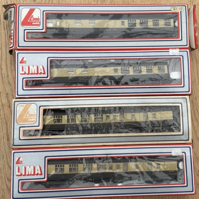 4 X LIMA BR Great Western Region Mk1 Coaches OO Gauge 2 Restaurant 2 ...