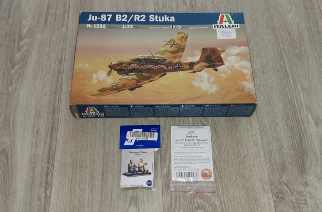 ITALERI 1292 JUNKERS Ju-87 B2/R2 Stuka + Pj German Pilots + KV Masks 1: ...