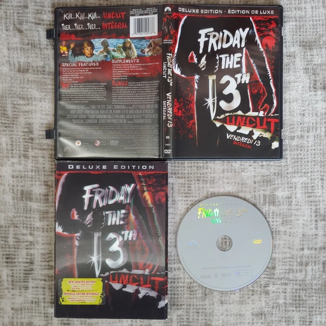 FRIDAY THE 13TH Part 1 DVD Deluxe Edition w Lenticular Slipcover $6.64 ...