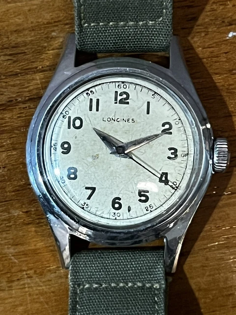 VINTAGE WATCH, Vintage Longines watch, WW2 Watch, Military Watch $476. ...
