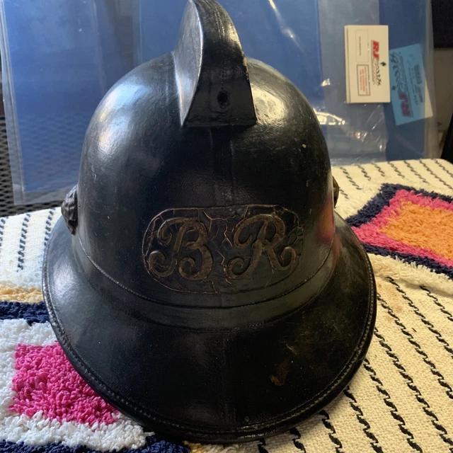 FIREMANS CORK HELMET British rail fire antique fire helmet £117.52 ...