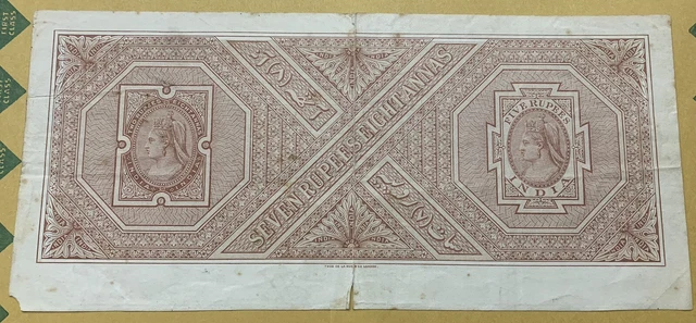 VINTAGE INDIA JUDICIAL Stamp Paper Seven Rupees Eight Anna’s £6.17 ...