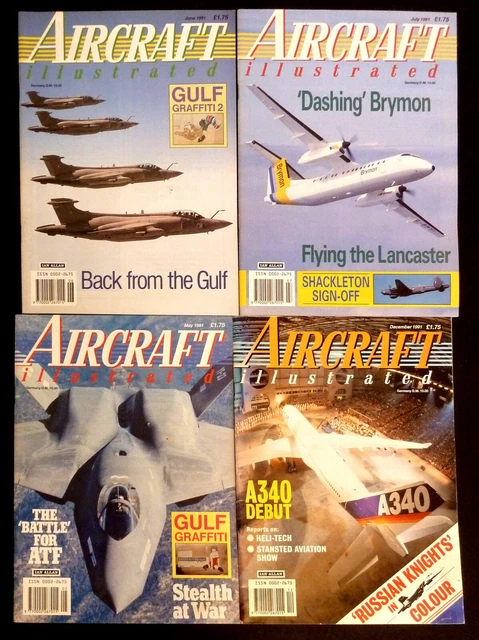4 X AIRCRAFT Illustrated Magazines - May-Jun-Jul-Dec 1991 £9.49 ...