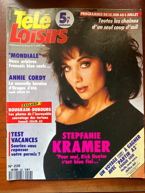 TÉLÉ LOISIRS 25/06/1990; Stepfanie Kramer/ Annie Cordy/ Bougrain-Dubourg EUR 9,00 - PicClick FR