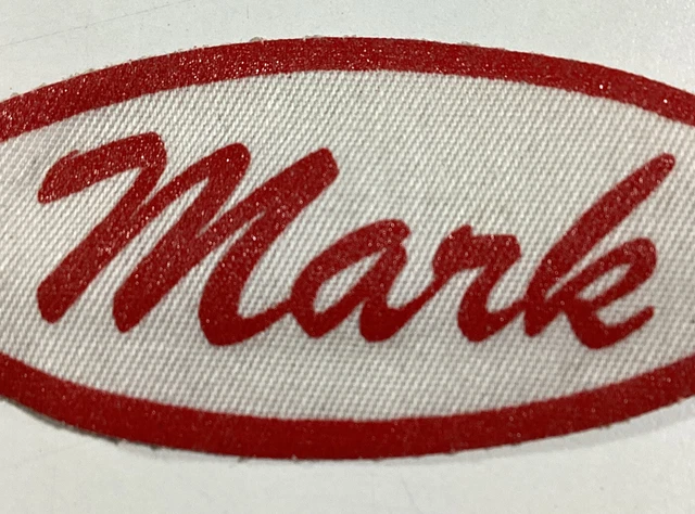 MARK VINTAGE 1960S Cursive Name Patch Uniform Shirt Iron On RARE VHTF ...