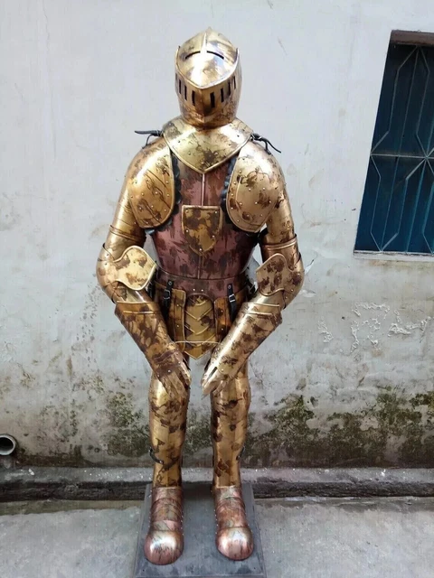 ANTIQUE MEDIEVAL SUIT Of Armor Crusader Combat Knight Full Body Armour ...