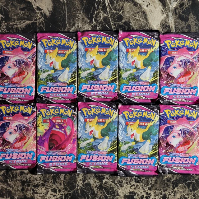 POKEMON TCG SWORD & Shield FUSION STRIKE Booster Pack Lot Of (10 ...