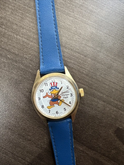 VINTAGE 1984 LA Olympics Sam The Olympic Eagle Hong Kong Ballanda Watch ...