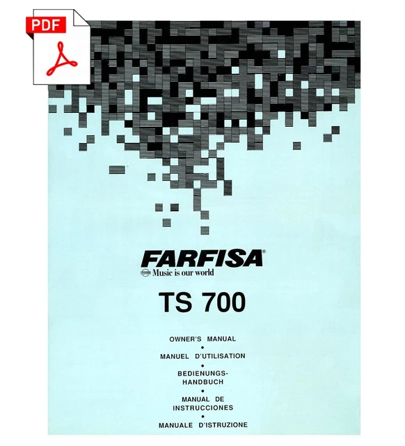 FARFISA TS700 OWNER Manual Instruction Manual User Manual £10.47 ...