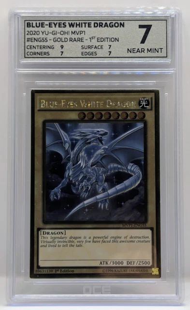 BLUE-EYES WHITE DRAGON 1st Edition Gold Rare MVP1-ENG55 OCE 7 Yugioh ...