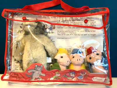 THE PUPPET COMPANY: Three Little Pigs finger puppets with story card £ ...
