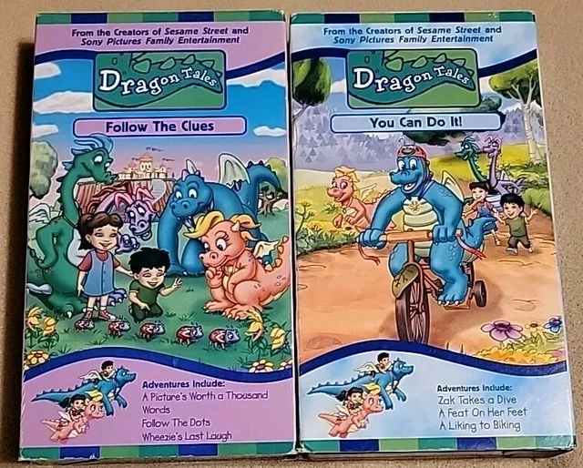 DRAGON TALES VHS LOT of 2: Follow The Clues & You Can Do It! Kids ...