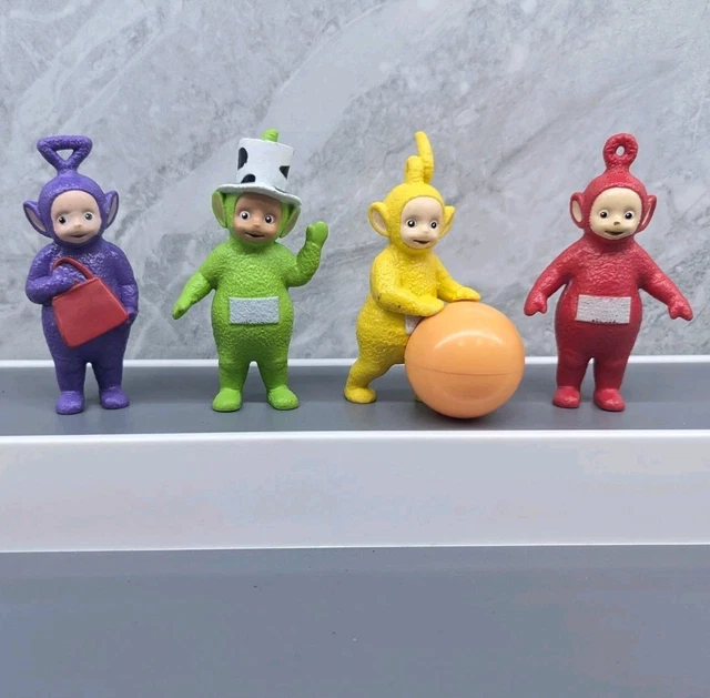 TELETUBBIES 3& FIGURE Bundle Full Set With Items RARE Vintage Po Laa ...