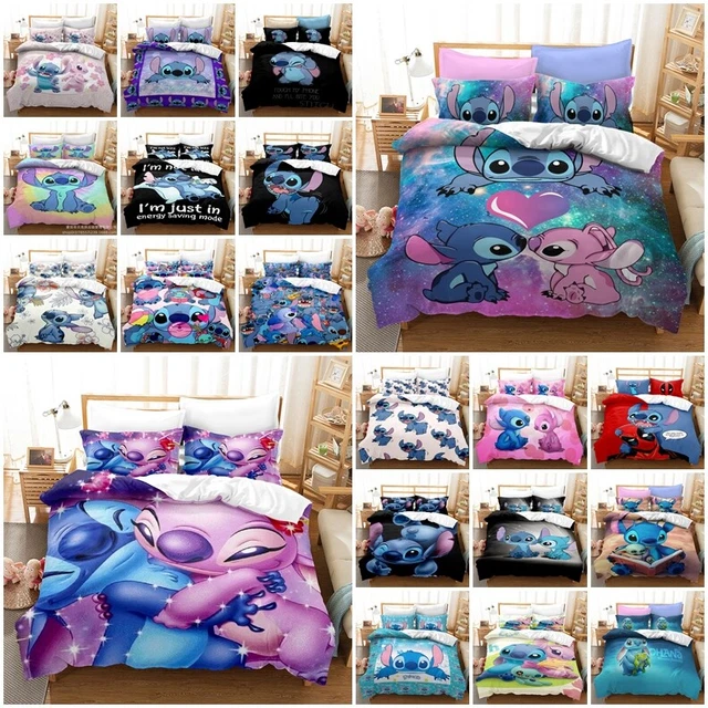KID LILO STITCH Cartoon Doona Duvet Quilt Cover Bedding Set Single ...