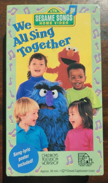 Sesame Street We All Sing Together Vhs Sony
