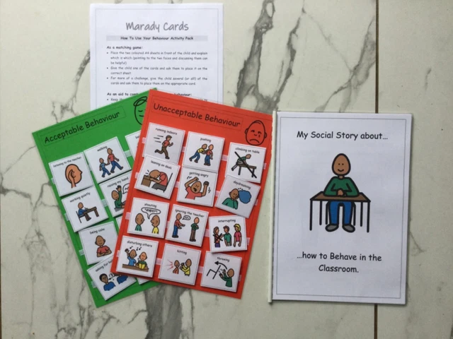 PECS BOARDMAKER 2 x Classroom Behaviour Activity Pack for autism ASD ...