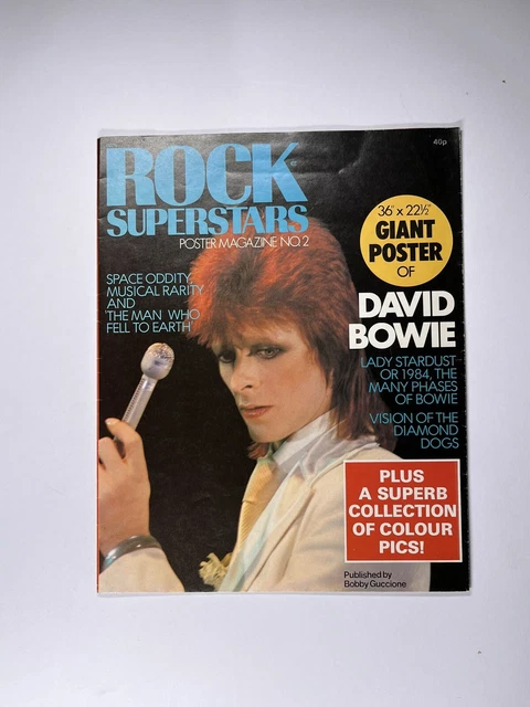 DAVID BOWIE PROGRAMME Poster Magazine Rock Superstars No2 Original ...