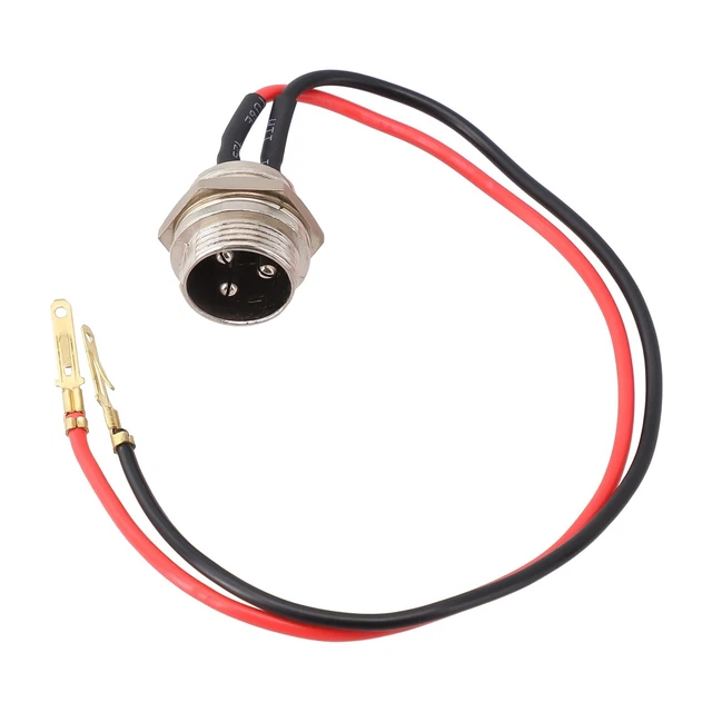 1* CHARGER CONNECTOR Scooter Aviation Head Round 3-Pin Charging Port ...