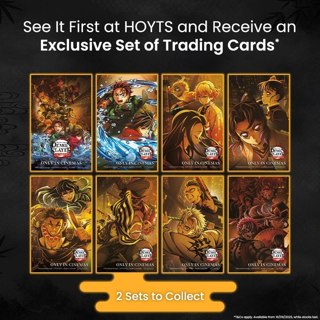 HOYTS DEMON SLAYER Infinity Castle Exclusive Trading Cards SET $190.00 ...