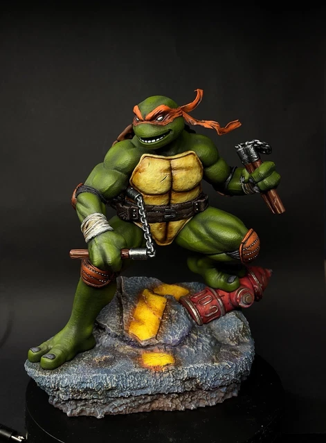 TMNT TEENAGE MUTANT NINJA TURTLES statue figure 1/10 MICHELANGELO PRO ...