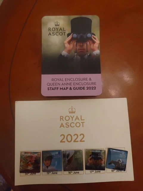 ROYAL ASCOT 2022 badges x 5 with staff map and guide £5.00 - PicClick UK