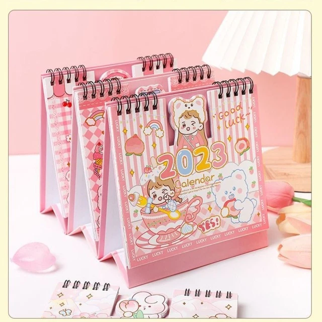 DECORATION CONCAVE CONVEX Calendar 2023 Desk Calendar Cartoon ...