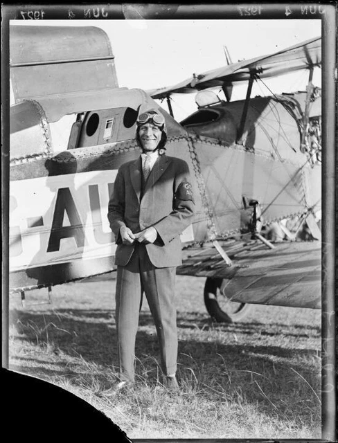 ROYAL AUSTRALIAN AIR Force pilot Mr Terry standing next to plane, N ...