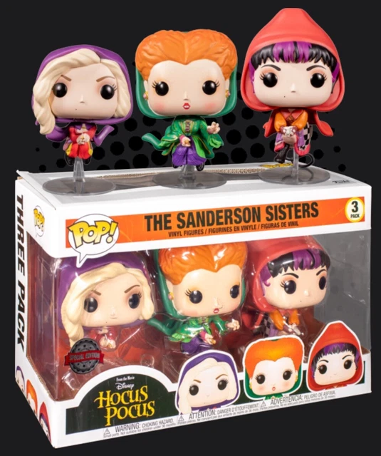 FUNKO POP DISNEY Hocus Pocus Flying The Sanderson Sisters 3-pack Pre ...