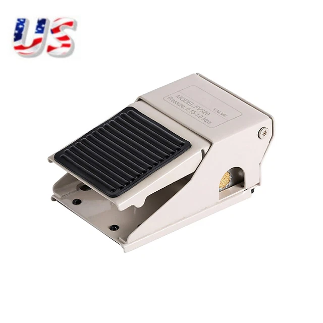 FOOT PEDAL-PRESSURE CONTROL-VALVE 3 Way 2-Positions 1/4in Air Pneumatic ...