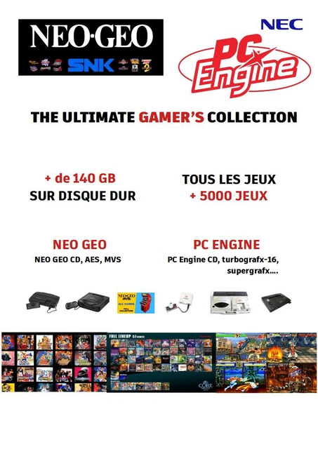 NEO GEO PC ENGINE ULTIMA COLLECTION 140GB GAMES snk turbografx FULL ...