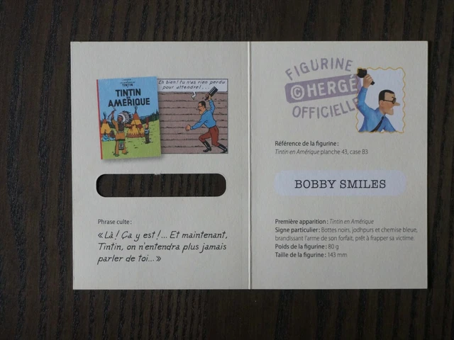 TINTIN -PASSEPORT FIGURINE Officielle -Bobby Smiles-Tintin En Amerique ...