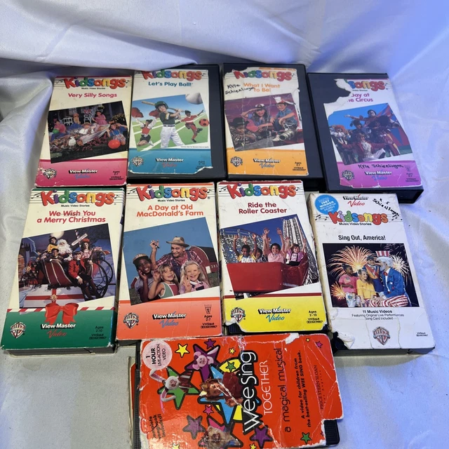 (8)VINTAGE 1980S KIDSONGS VHS Kid Songs Sing-A-Long Music Lot ...