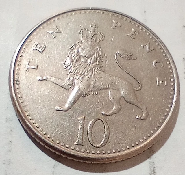 TEN PENCE 1992 UK GB Coin Elizabeth II Lion 10 Penny $3.07 - PicClick AU