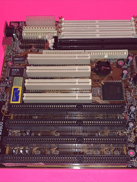 VINTAGE ELPINA MOTHERBOARD Socket 7 Intel Chipset 4 Isa 4 Pci Retro ...