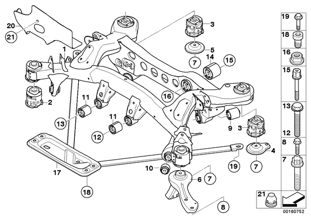 BMW GENUINE TORX Bolt With Washer Hardware Fastener Rear Axle ...